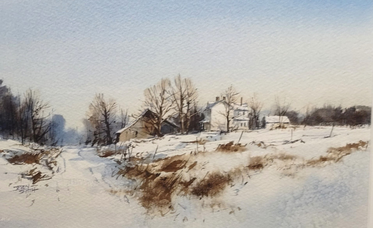 Peaceful Winter Farmscape by Jerry Smith – Juniper Art Gallery