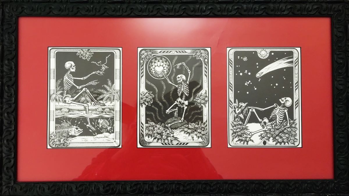 (Framed Reproduction) Skeleton Triptych by Linda Bark'Karie – Juniper ...