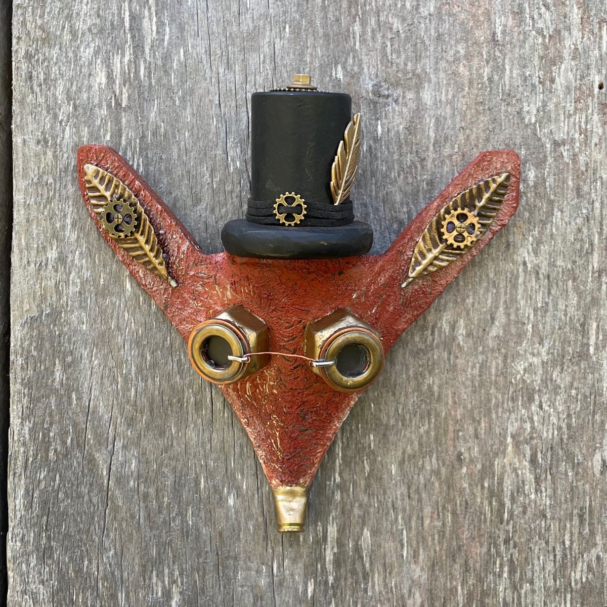 Steampunk Fox (Red) by Donetta Breeden Cross – Juniper Art Gallery