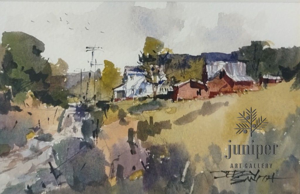 (Unframed) JS25-06 original watercolor by Jerry Smith – Juniper Art Gallery