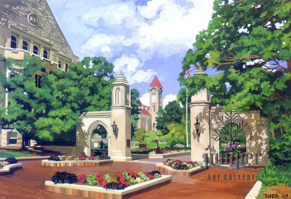 TRHEA - Sample Gates, campus view (Reproduction) – Juniper Art Gallery