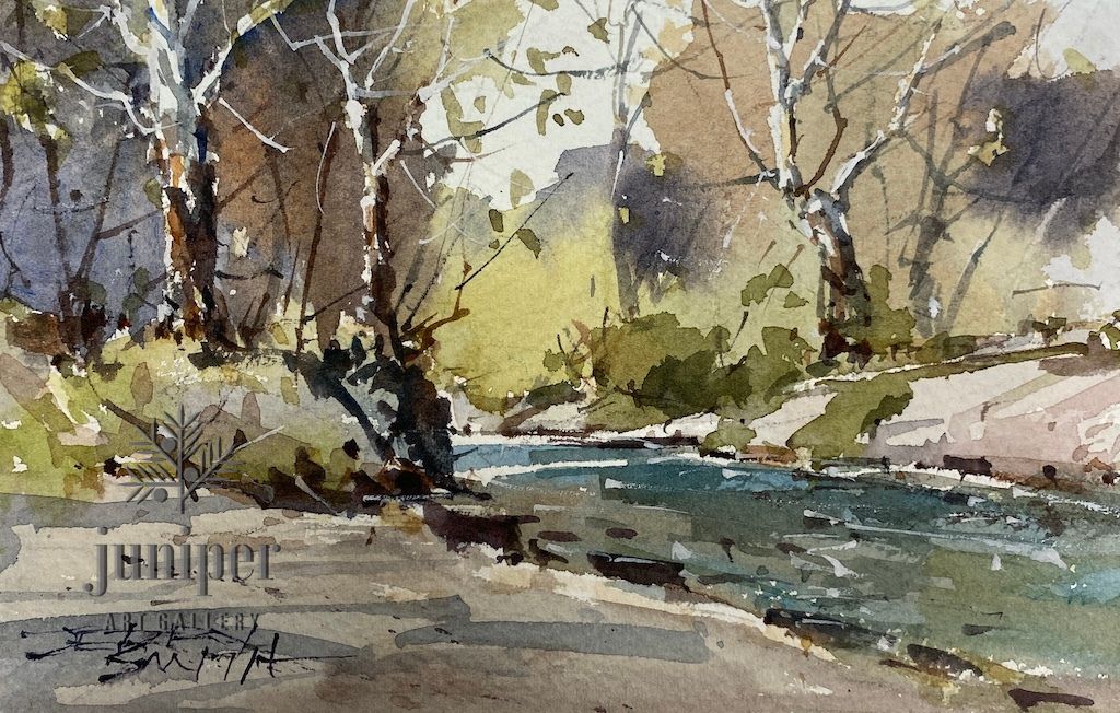 (Unframed) JS24-04 original watercolor by Jerry Smith – Juniper Art Gallery