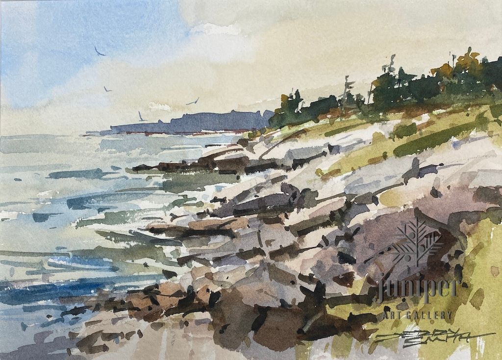 (Unframed) JS24-08 original watercolor by Jerry Smith – Juniper Art Gallery